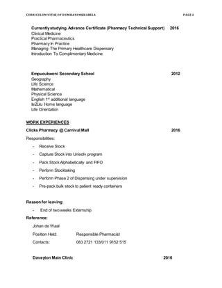 Dumisani Mkhabela Cv | PDF