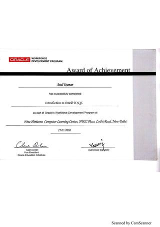 NH Oracle PLSQL Certificate | PDF