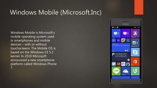 Mobile Operating | PPT