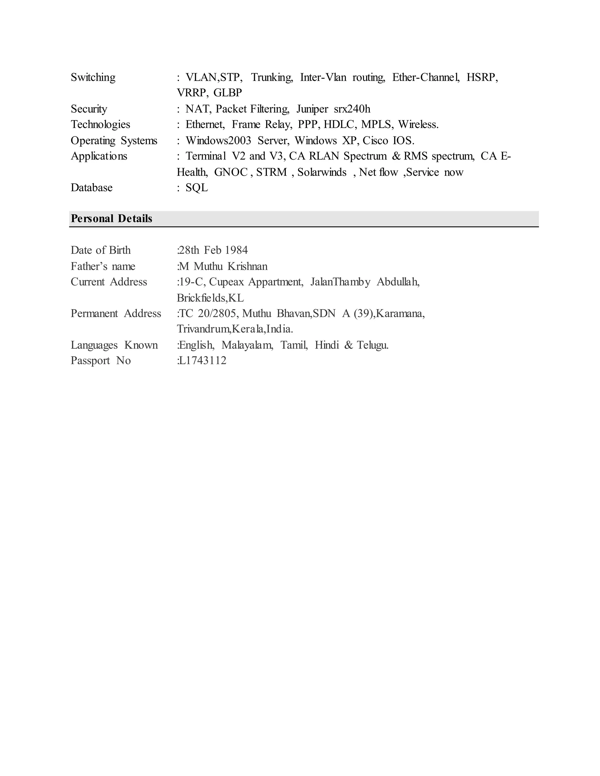 MUTHUKUMAR Updated Resume | DOCX