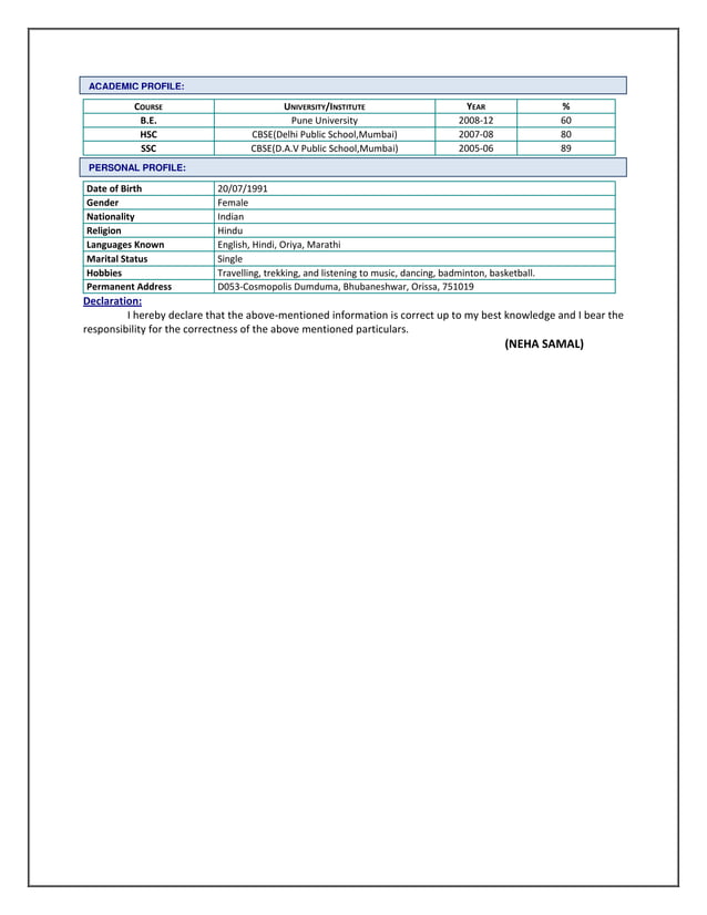 RESUME_NEHA _SELENIUM | PDF