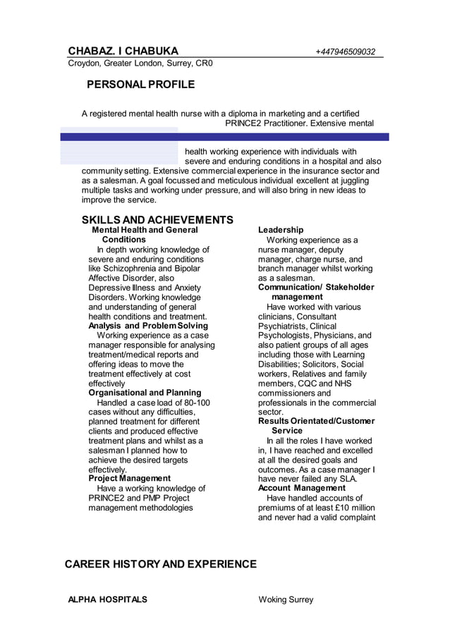 Chabuka CV2015 | DOCX