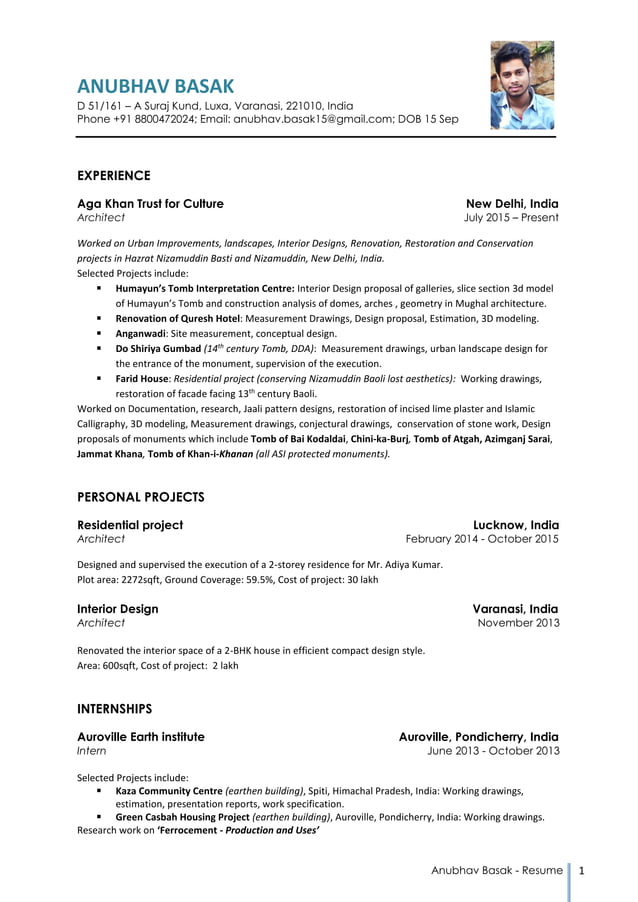 Resume - Anubhav Basak | PDF
