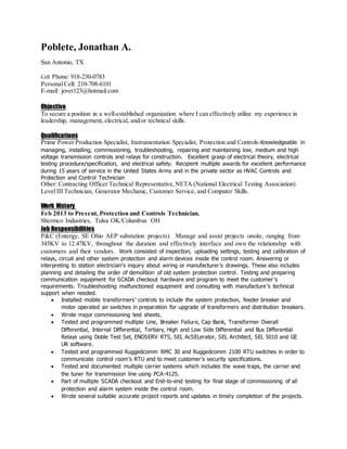 Poblete Resume Jan 2016 | DOCX | Civil Engineering Industry | Industries