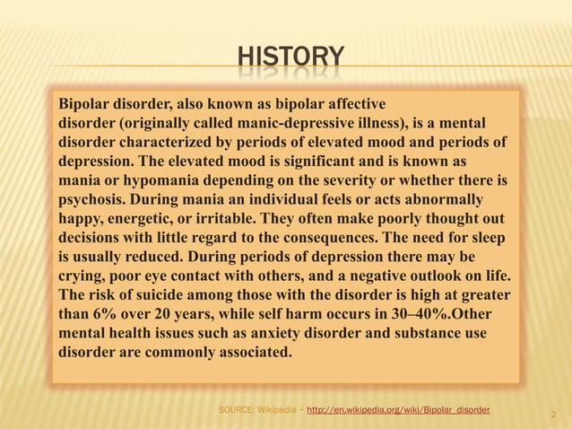 Bipolar Disorder PowerPoint | PDF