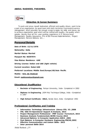 Abdulrasheed-UpdatedCV | PDF