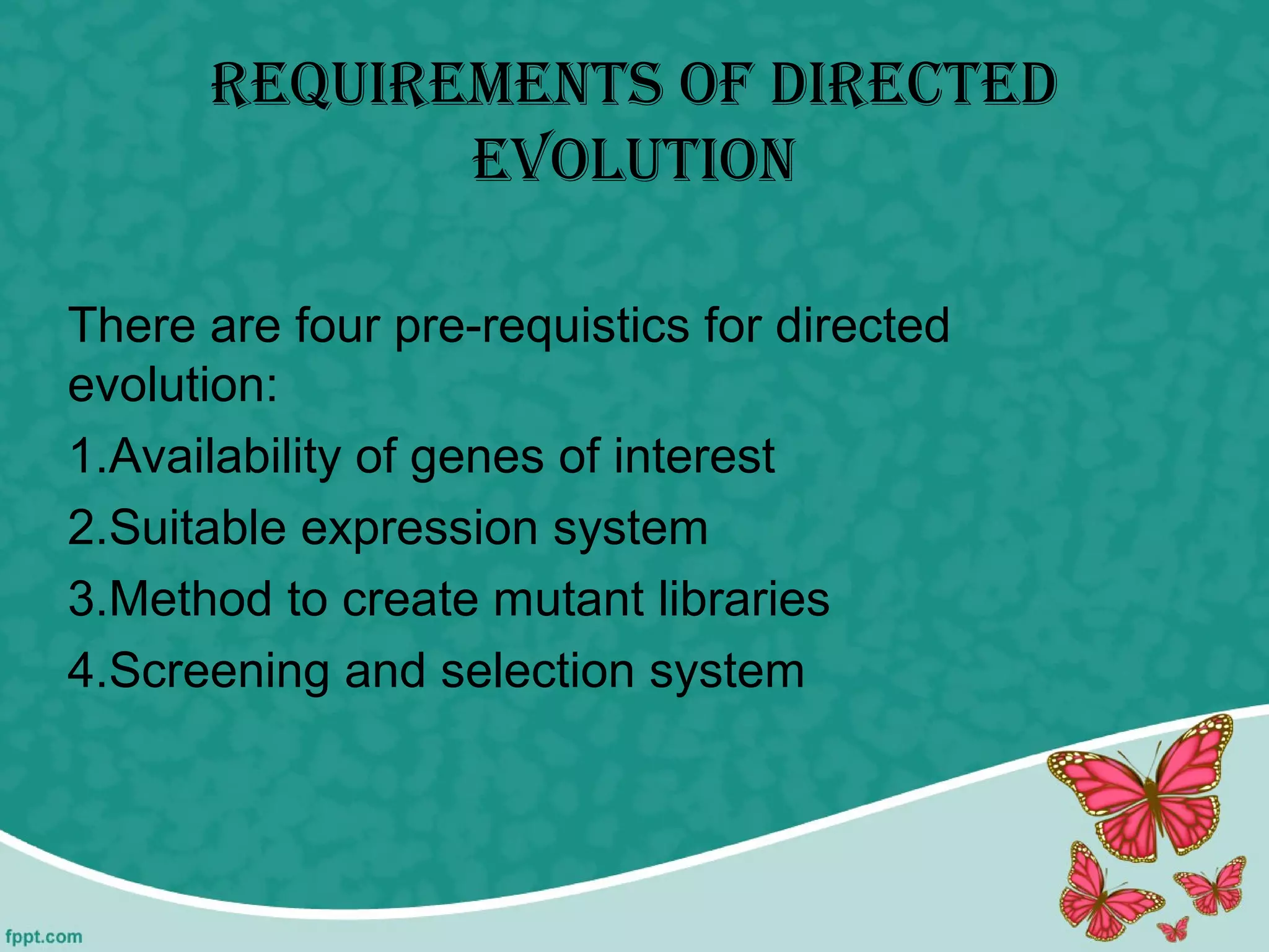 Directed Evolution | PPT
