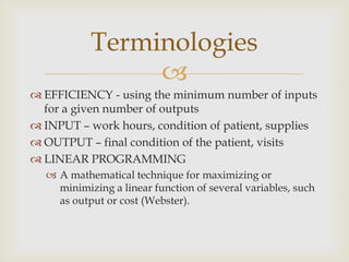 Data Envelopment Analysis | PPTX