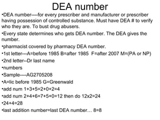 Dea# | PPT | Pharmaceutical Drugs | Medical Health