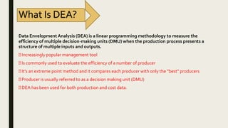 Application of DEA in IT & Communication | PPT