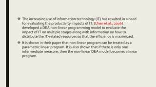 Application of DEA in IT & Communication | PPT