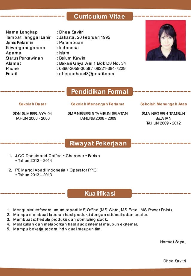 Cv Dhea Kumala Sejati at Trevor Roy blog