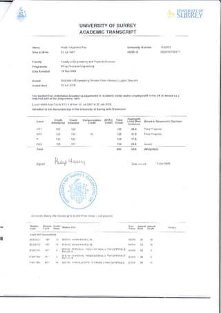 Pratik Rao - BEng Degree & Transcript | PDF