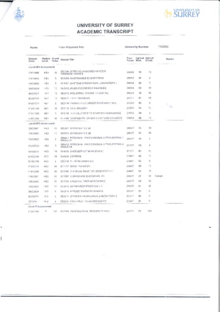 Pratik Rao - BEng Degree & Transcript | PDF