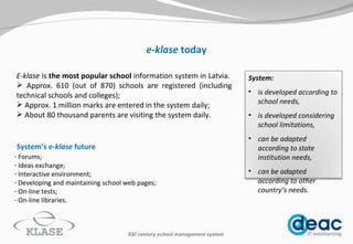 School management system E-class | PPT