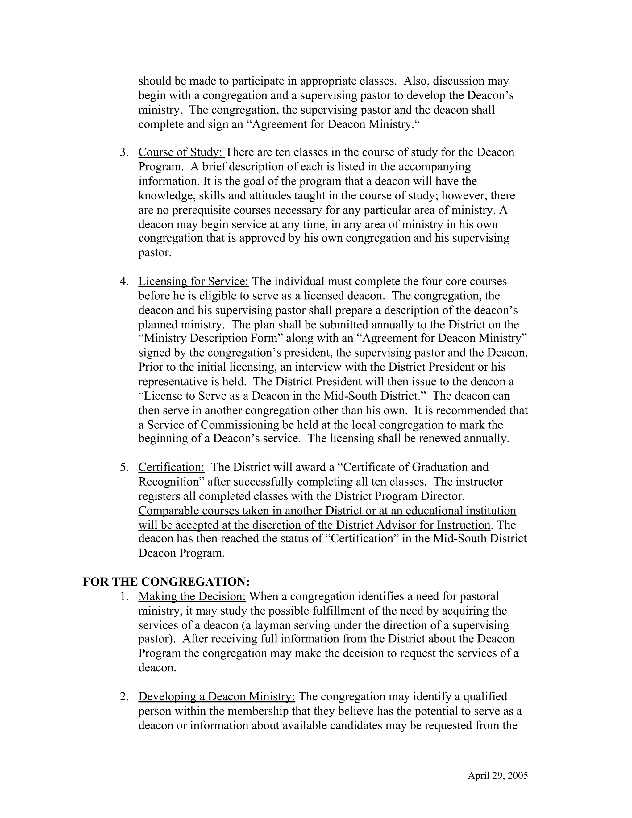 Deacon program lutheran | PDF