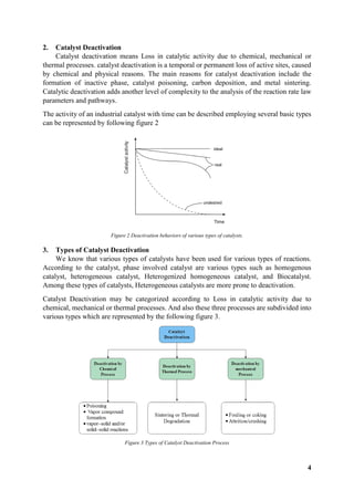 Deactivation and regeneration of catalysts and heterogeneous reaction ...