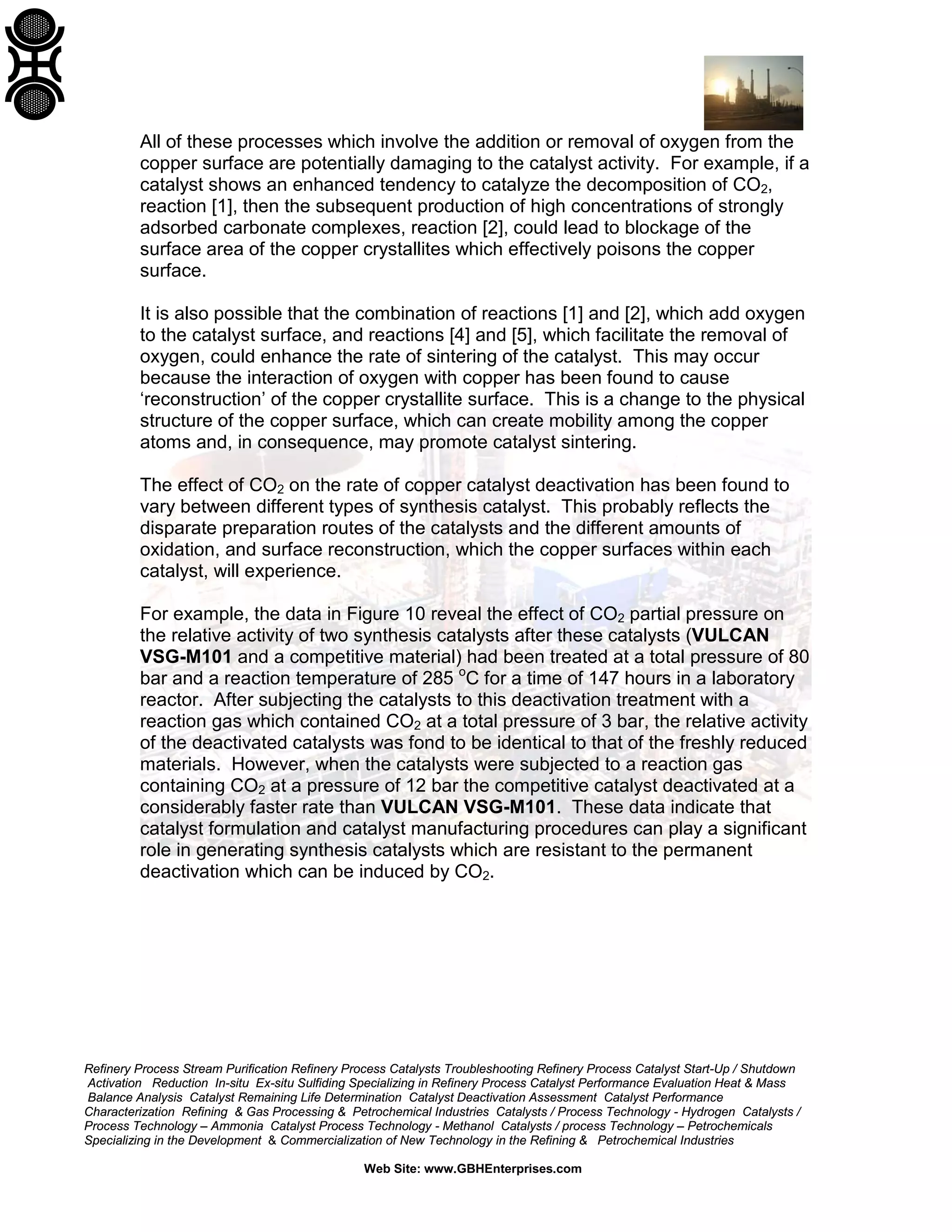 DEACTIVATION OF METHANOL SYNTHESIS CATALYSTS | PDF