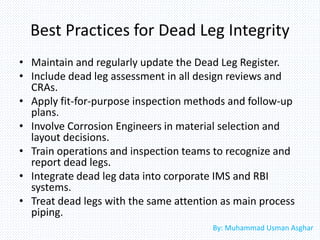 Dead-Legs Integrity Management.pdfhhhhjjjjjj | PDF