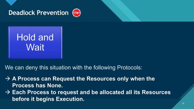 DeadLock in Operating-Systems | PPTX