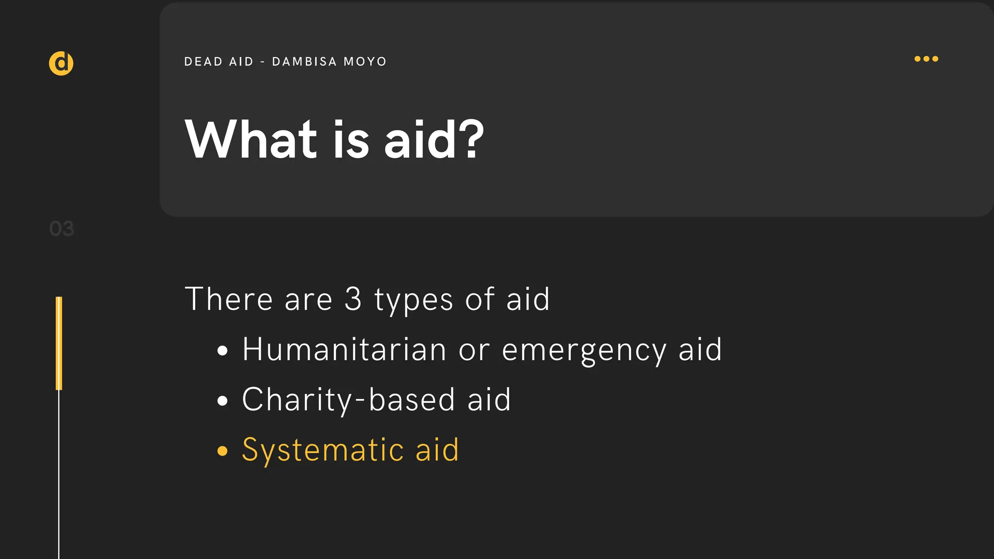 Group Task Presentation: Dead Aid by Dambisa Moyo | PDF