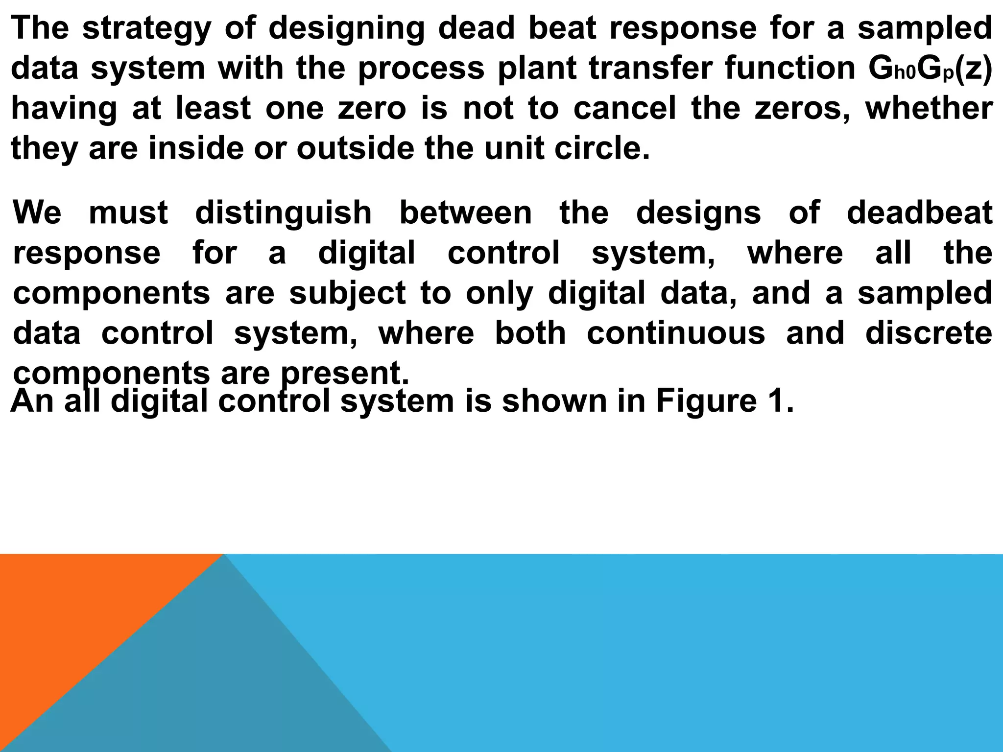 Deadbeat Response Design _8th lecture | PPTX