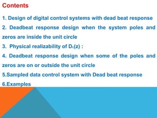 Deadbeat Response Design _8th lecture | PPTX
