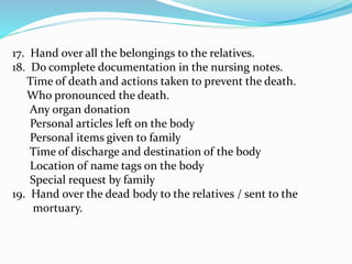 Dead body care | PPTX