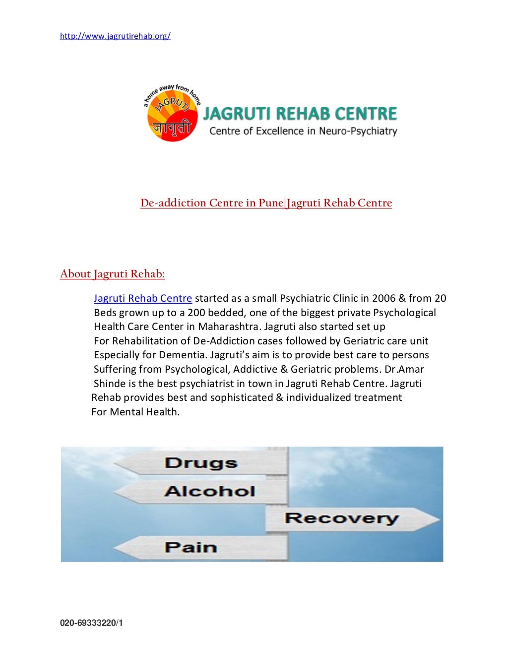 De Addiction Centre In Pune Jagruti Rehab Centre