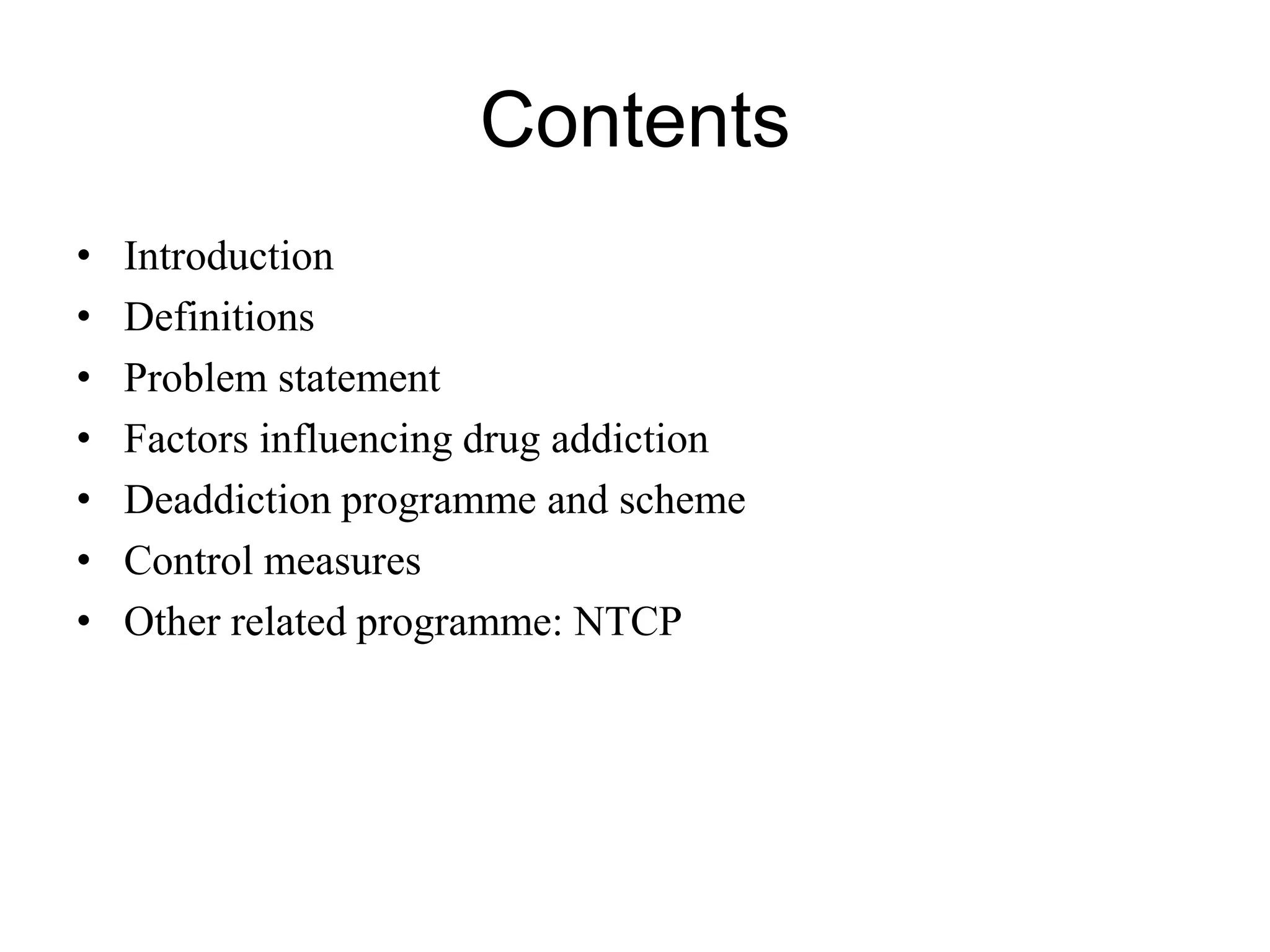 Deaddiction programme in india | PPTX