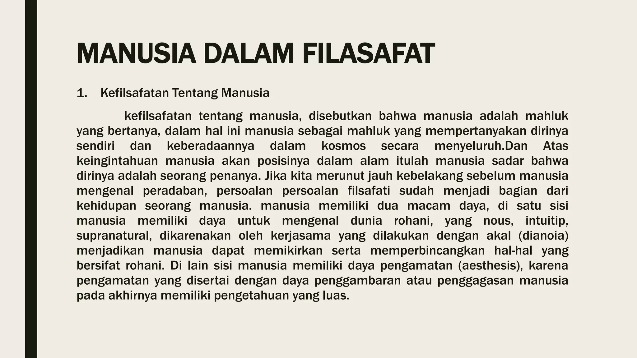 filsafat manusia | PPTX