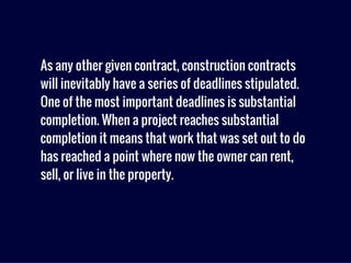 Deadlines and Delays in Construction Contracts | PPT