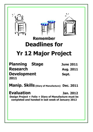 Deadlines+yr+12+major+project | DOC