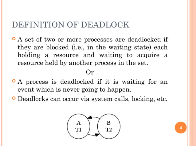 Deadlock | PPT | Operating Systems | Computer Software and Applications