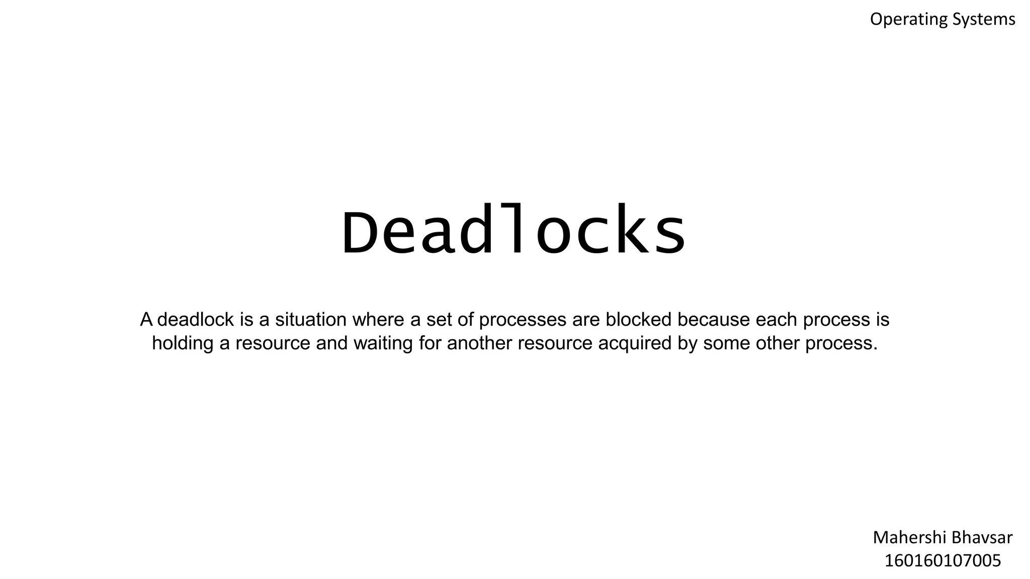 Deadlock | PPT
