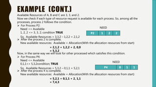 Deadlock and Banking Algorithm | PPTX