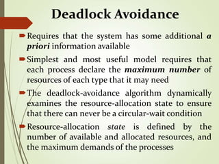Deadlock.ppt | Operating Systems | Computer Software and Applications