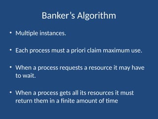 Deadlock in Operating SystemSystem Model Deadlock Characterization | PPTX