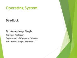 Deadlock - An Operating System Concept.pptx | Operating Systems | Computer Software and Applications