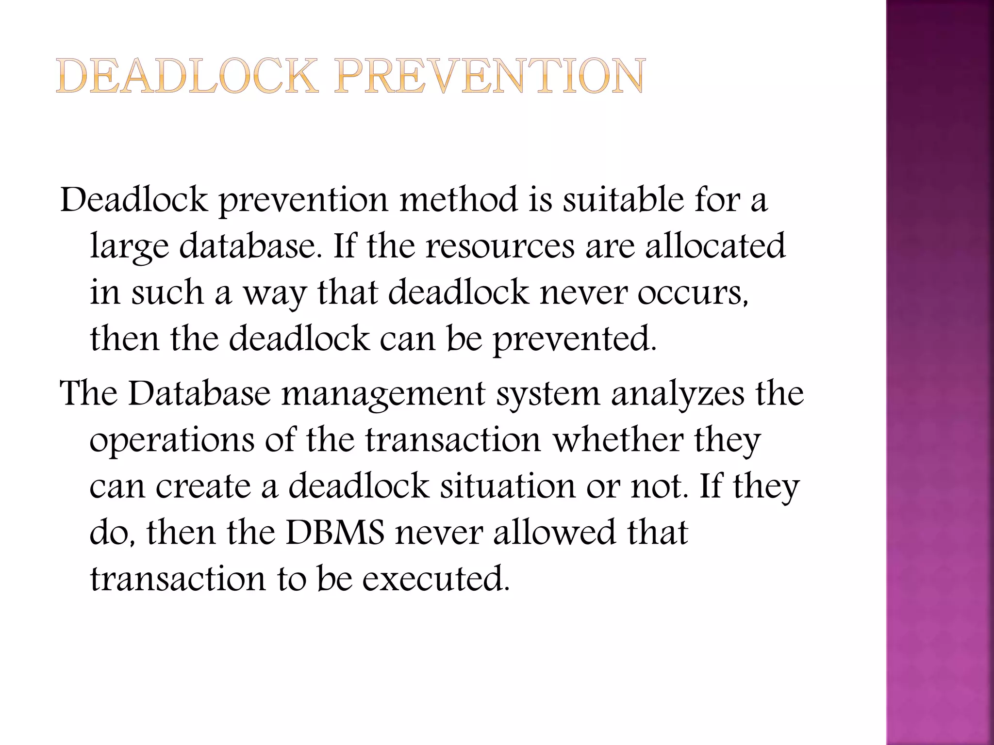 Deadlock and shadow paging | PPTX