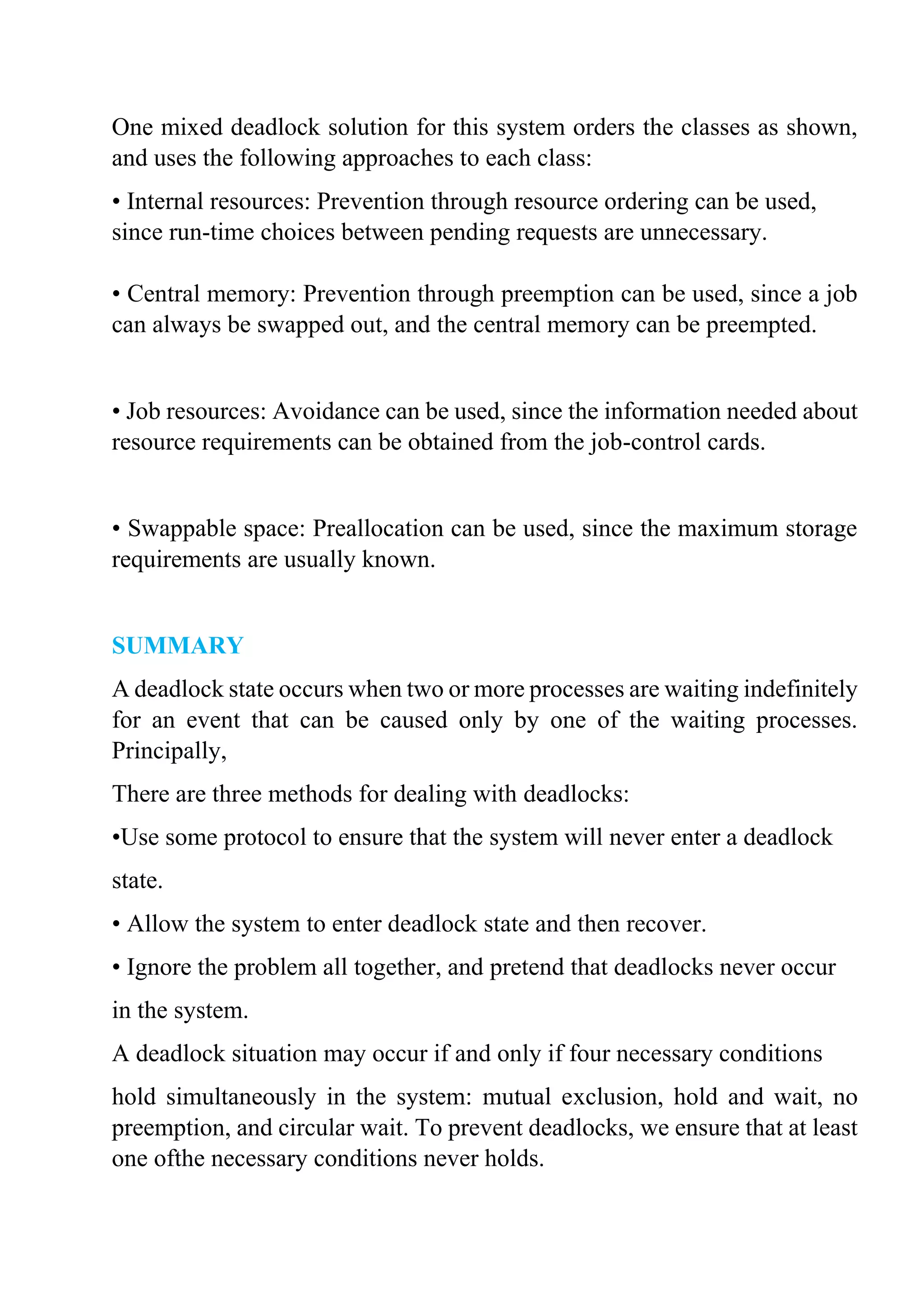 Deadlock Avoidance - OS | PDF