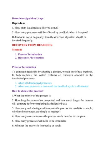 Deadlock Avoidance - OS | PDF