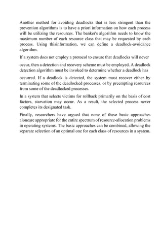 Deadlock Avoidance - OS | PDF