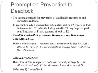 Deadlock dbms | PPTX