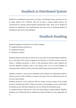 Deadlock detection | PDF