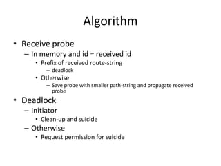 Deadlock detection in distributed systems | PPTX