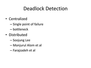 Deadlock detection in distributed systems | PPTX