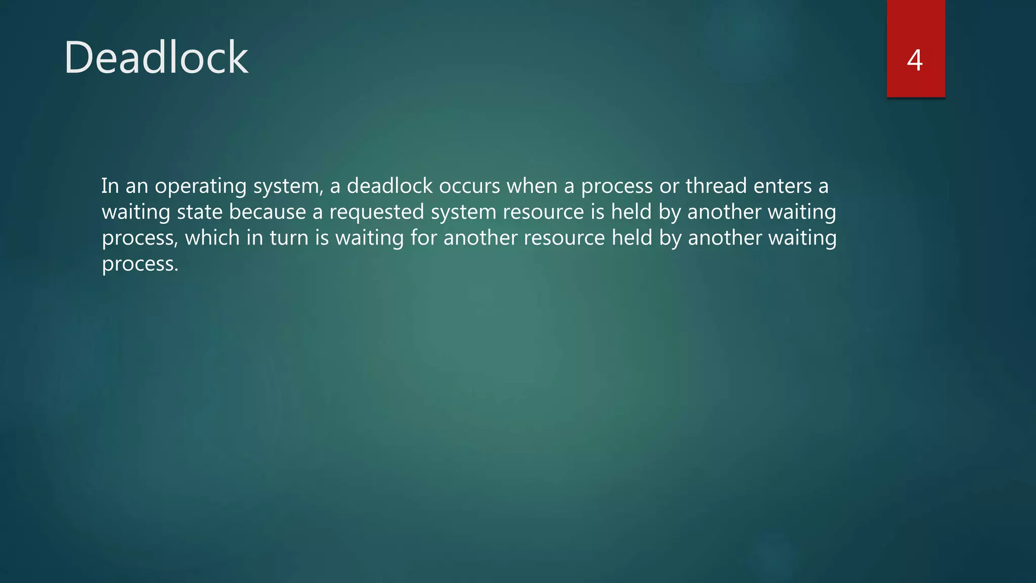 Deadlock detection & prevention | PPTX