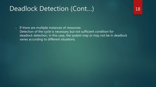 Deadlock detection & prevention | PPTX