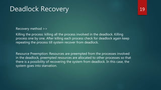Deadlock detection & prevention | PPTX